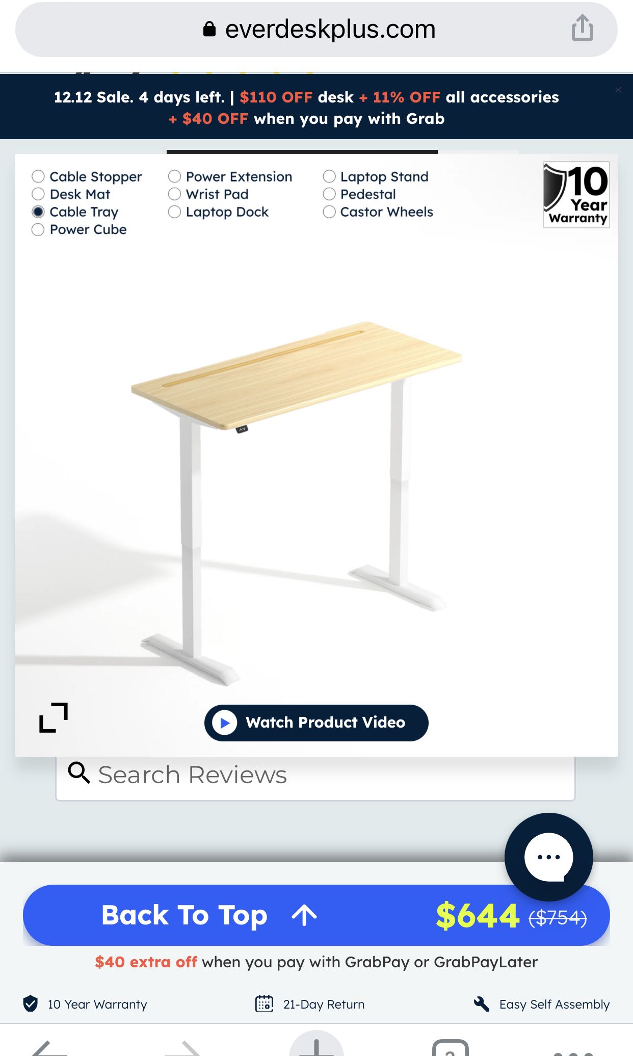 Everdesk 120cm x 60cm, Furniture & Home Living, Furniture, Tables ...