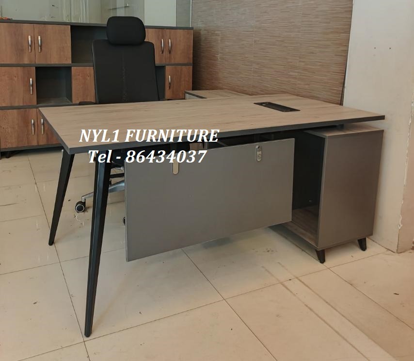 executive table L-type // office furniture, Furniture & Home Living ...