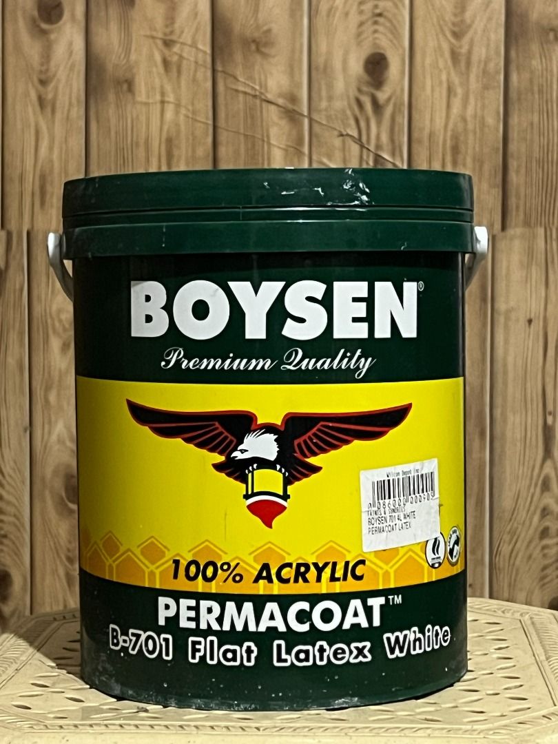 Flat White Latex Paint Boysen B 701 1 Gallon 4 Liters Unopened