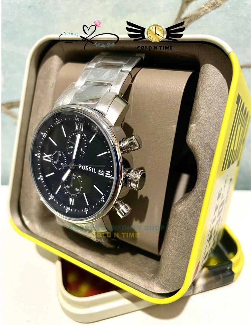 FOSSIL Rhett Chronograph Stainless Steel Watch, Men's Fashion, Watches ...