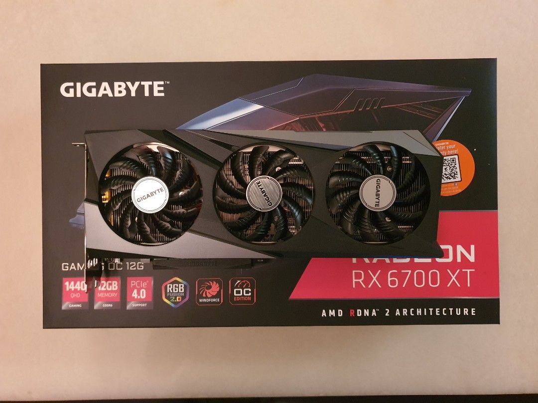 Gigabyte Rx 6700xt Gaming OC 12gb Rx 6700 xt, Computers & Tech, Parts ...
