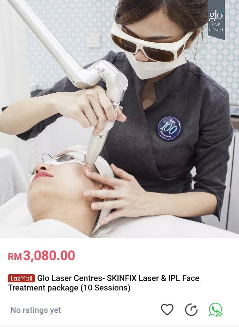 Glo Laser Centres - SKINFIX Laser & IPL Face Treatment (10 sessions), Beauty & Personal Care ...
