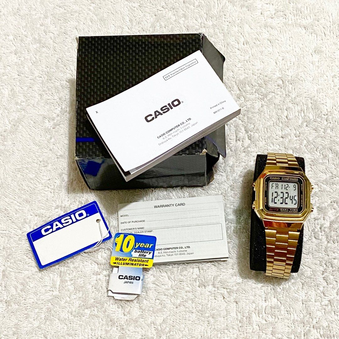 Gold Casio Men Watch, Men's Fashion, Watches & Accessories, Watches on ...