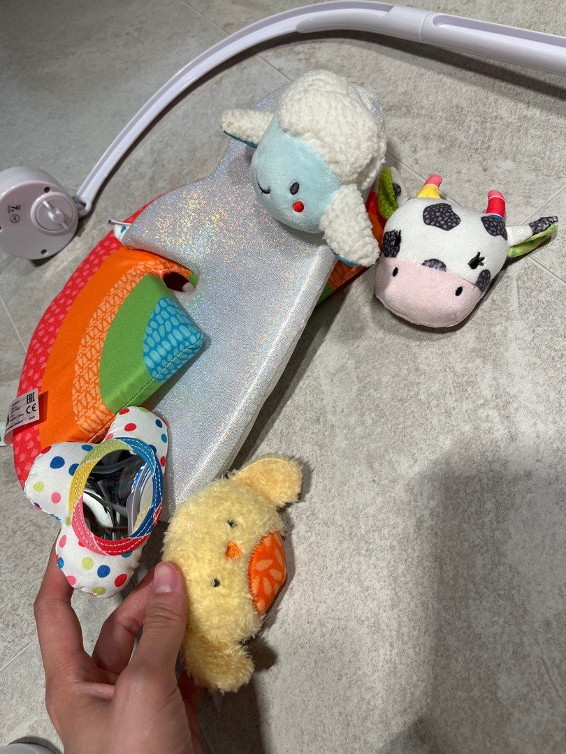 Hanging/rotating rainbow toy on cot., Babies & Kids, Baby Nursery ...