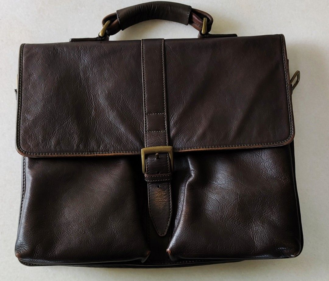 Hidesign Dark Brown Messenger Bag, Men's Fashion, Bags, Briefcases on ...