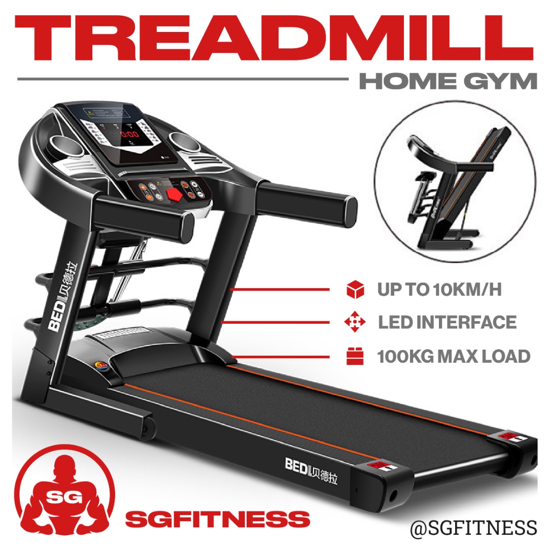 Home Gym Treadmill 3.0HP Motor, Foldable, Sports Equipment, Exercise ...