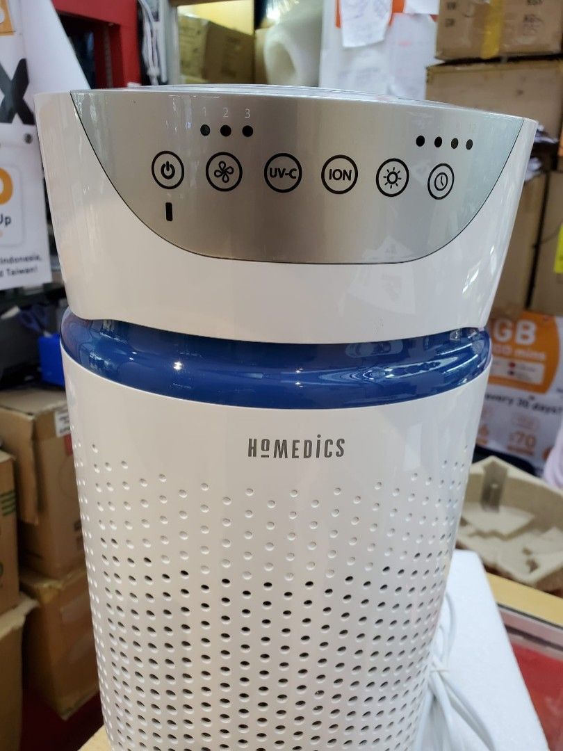 HoMedics TotalClean 5 in 1 Tower Air Purifier - White (Box Worn Out ...