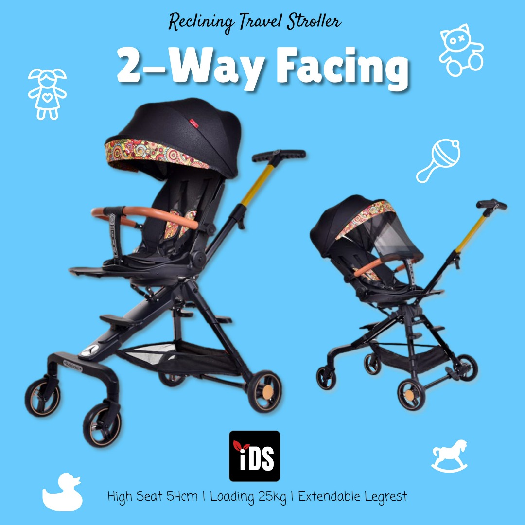 [iDS] Kid Stroller Reversible Dual Facing Reclinable Seat Foldable ...