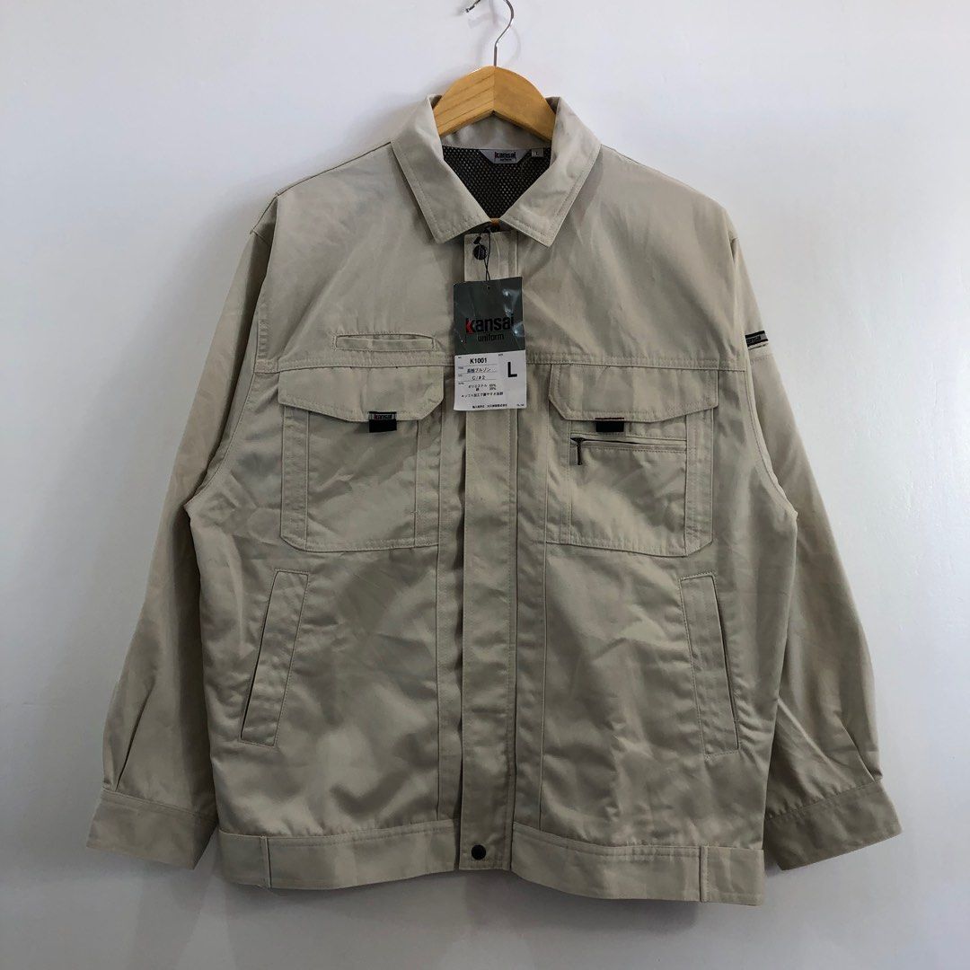 Kansai Yamamoto Japanese Uniform Work Jacket Mesh Lining, Men's Fashion ...