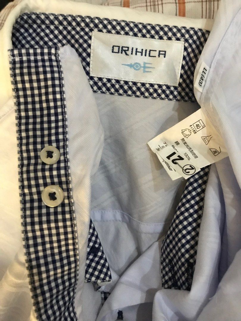 KEMEJA KERJA ORIHICA, Fesyen Pria, Pakaian , Atasan di Carousell