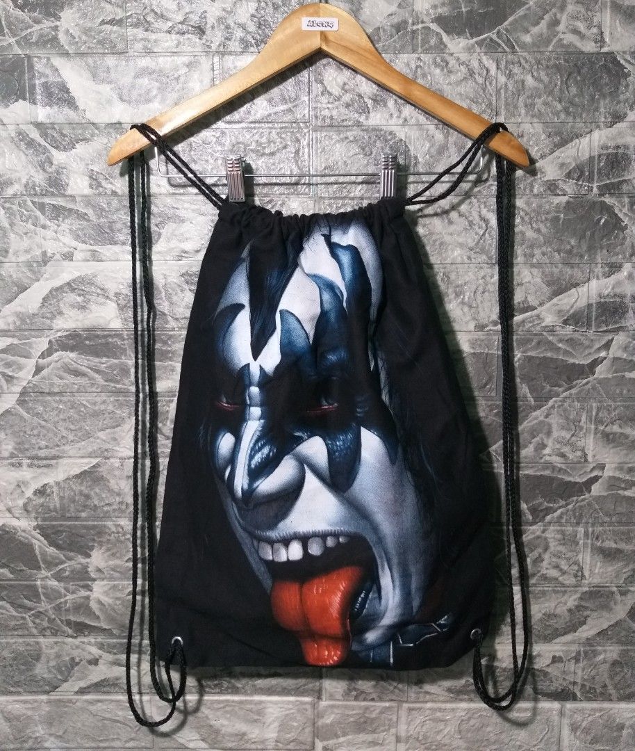 KISS DRAW STRINGS BAG, Men's Fashion, Bags, Backpacks on Carousell