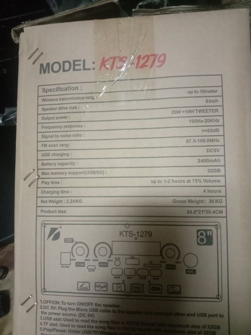 KTS 1279 speaker karaoke system, Audio, Soundbars, Speakers ...