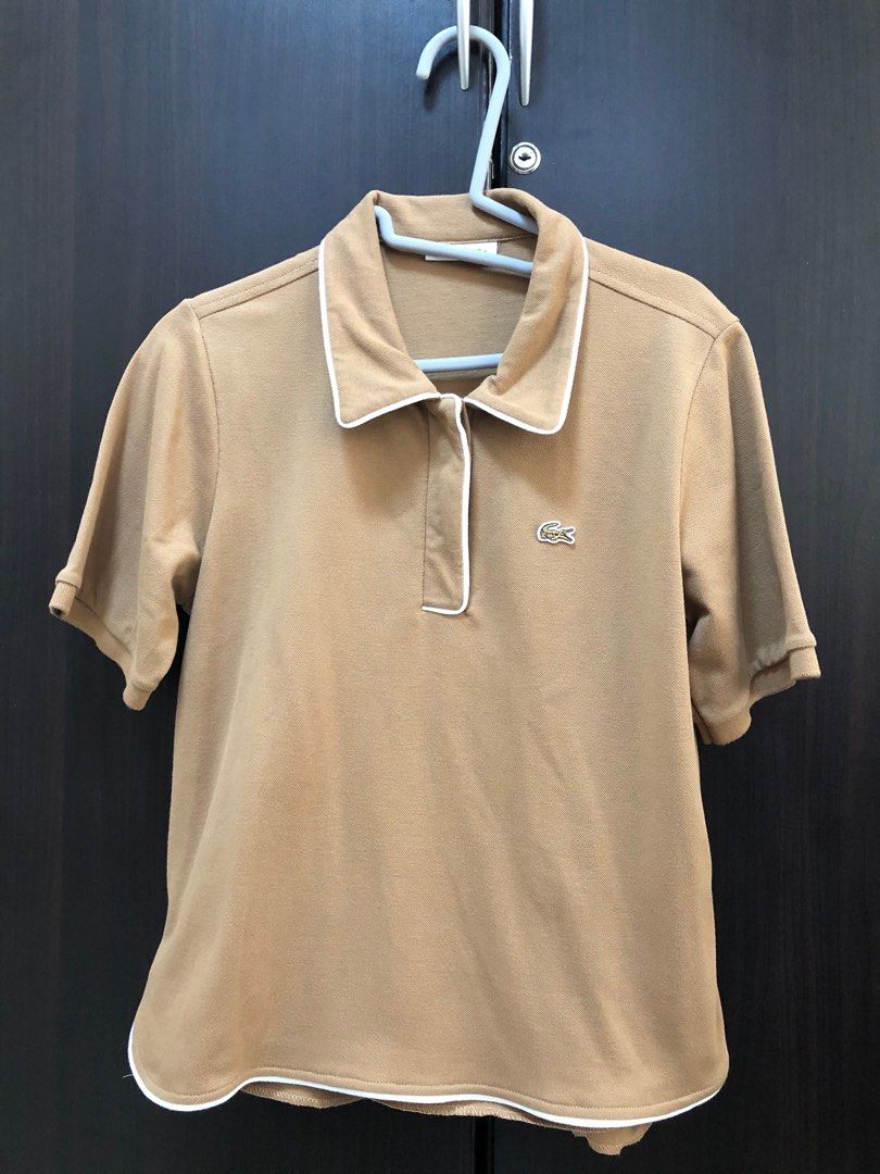 Lacoste Womens Polo Shirt Khaki, Women's Fashion, Tops, Blouses on Carousell