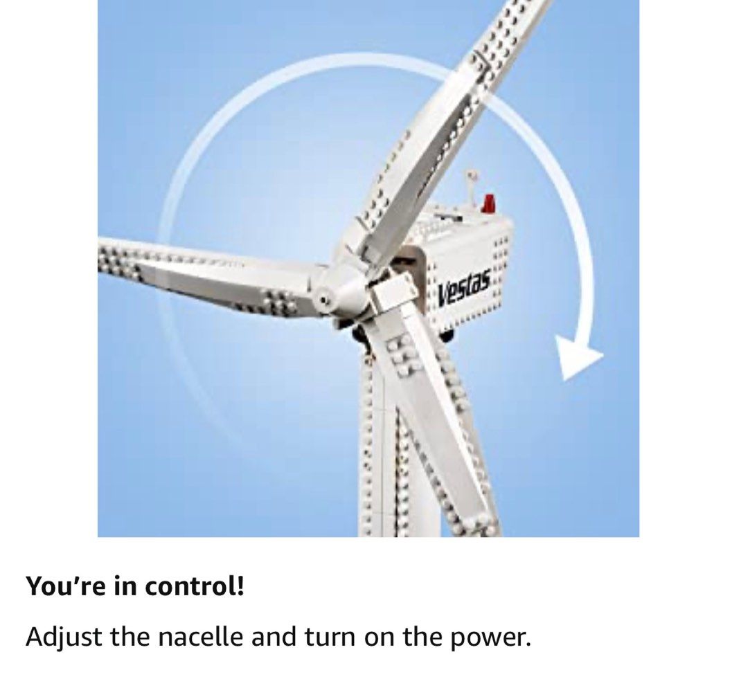 LEGO Creator Expert Vestas Wind Turbine 10268 Building Kit (826 Pieces ...