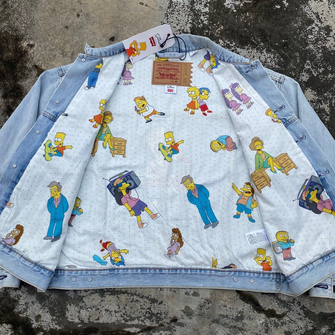 Levis X The Simpsons Trucker Jacket Jeans, Men's Fashion, Coats ...