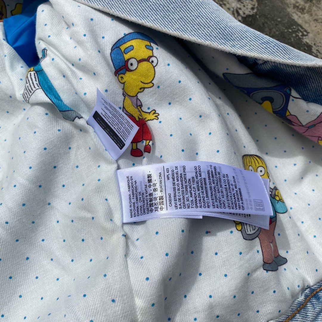 Levis X The Simpsons Trucker Jacket Jeans, Men's Fashion, Coats ...