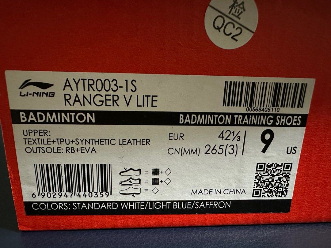 Li Ning Ranger V lite Badminton Shoes, Sports Equipment, Sports & Games ...