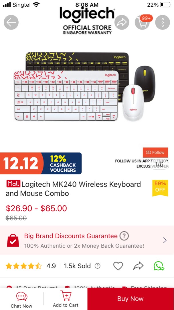 Logitech K240, Computers & Tech, Parts & Accessories, Computer Keyboard ...