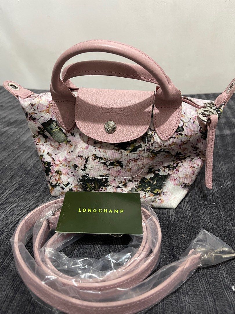 Longchamp Top Handle Le Pliage Floral Mini, Luxury, Bags & Wallets on ...