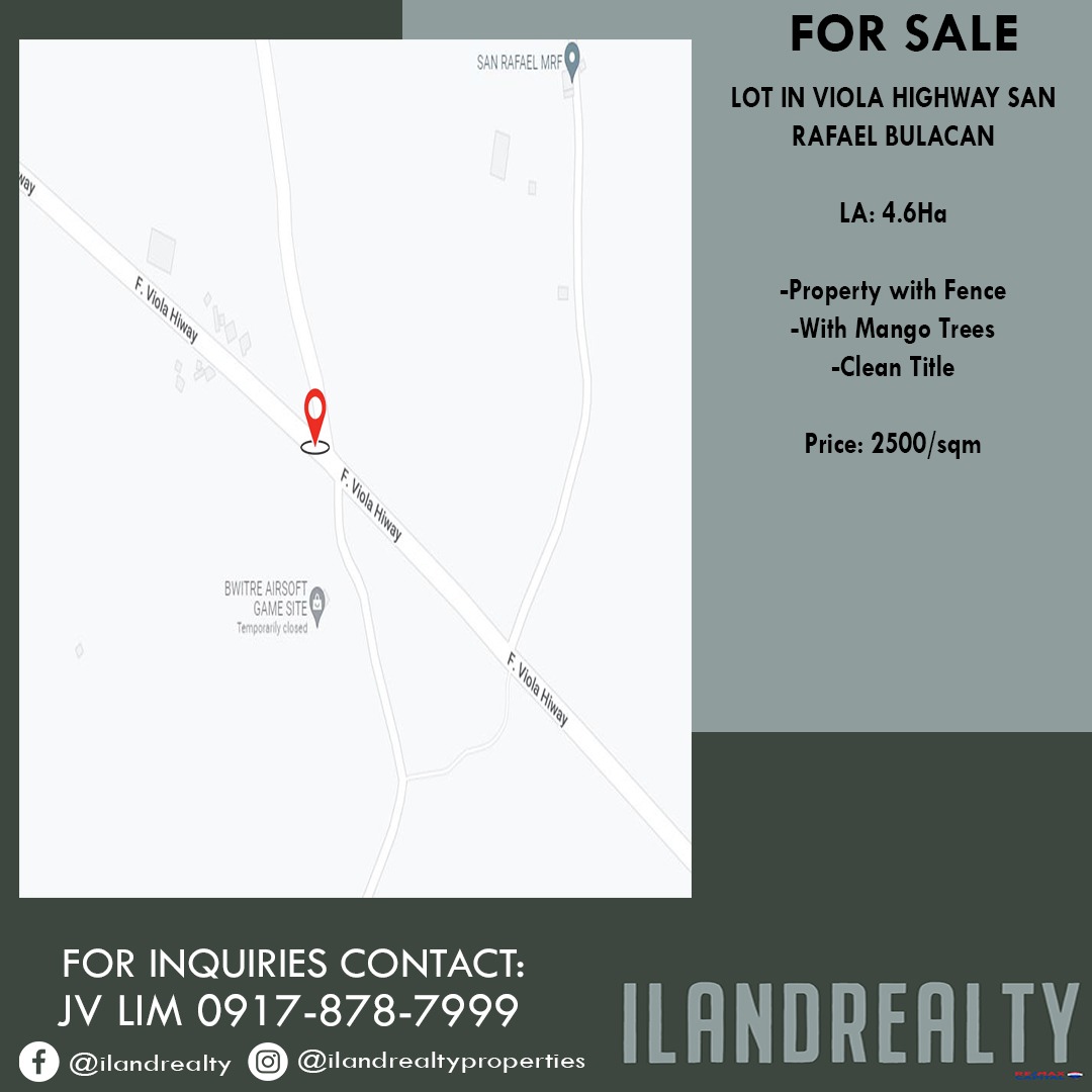 FOR SALE: LOT IN VIOLA HIGHWAY SAN RAFAEL BULACAN, Property, For Sale ...