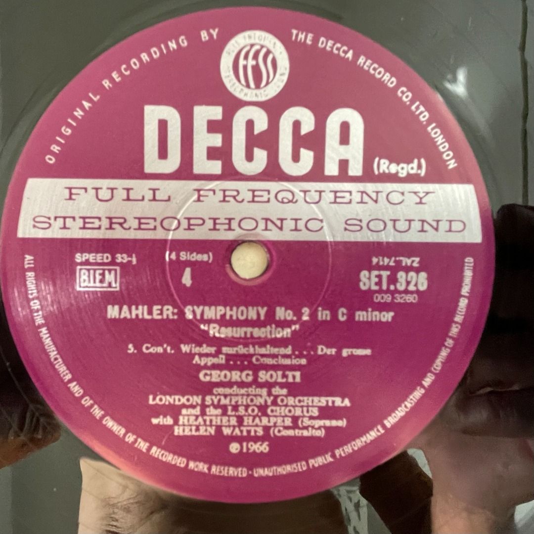 Mahler / London Symphony, Georg Solti – Symphony No.2, 2x Vinyl, Decca – SET 325/6, 1989 ...