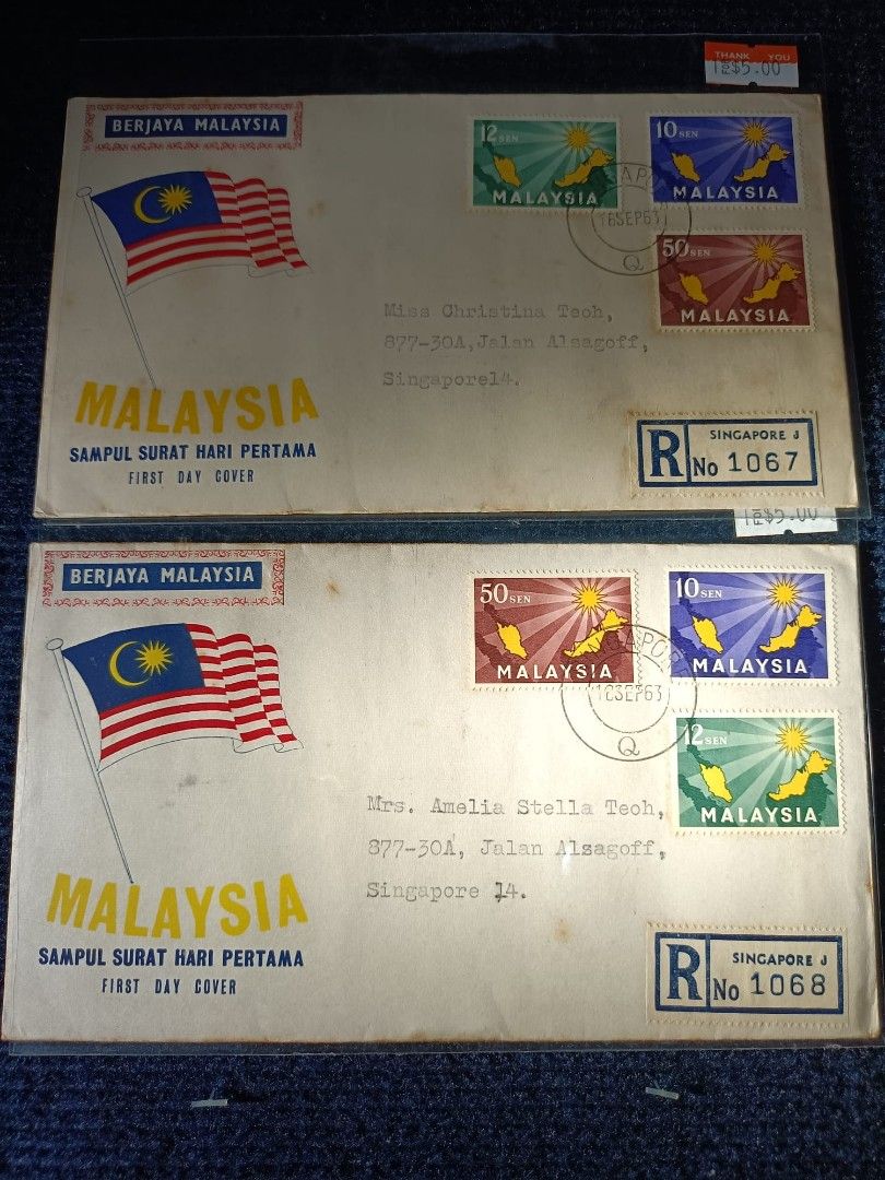 Malaysia First Day Cover 1963year Berjaya Malaysia Consecutive ...