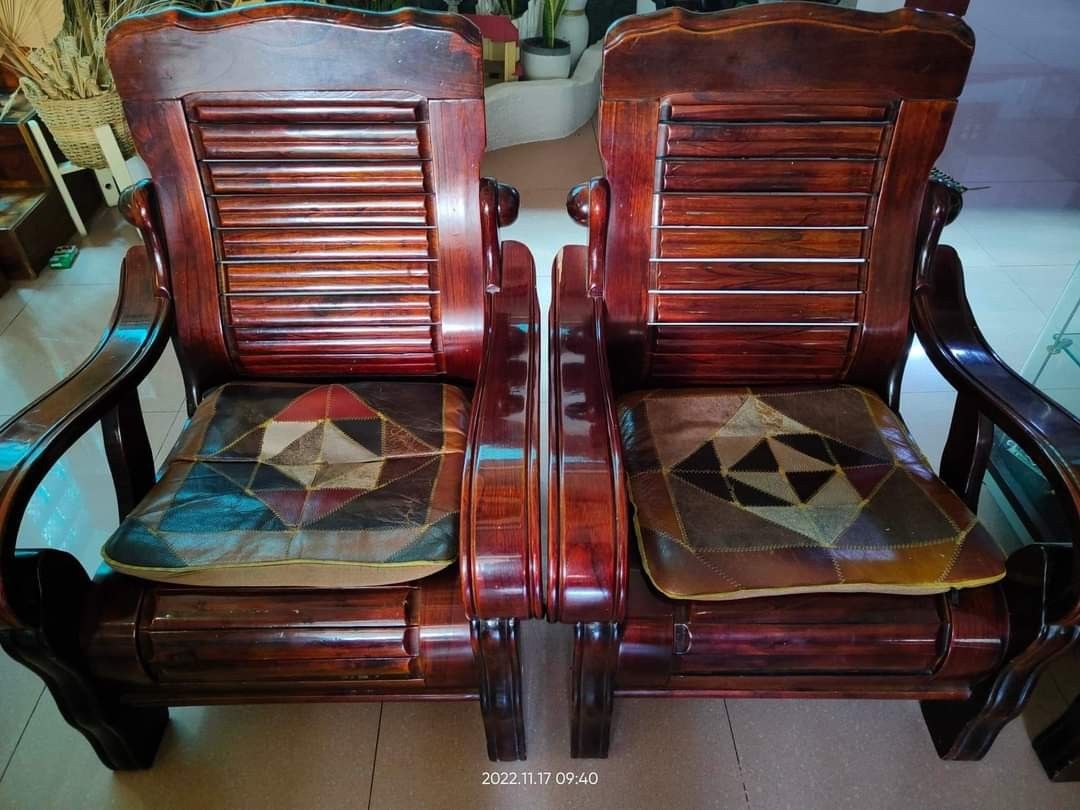 Malaysian Wood Sala set, Furniture & Home Living, Furniture, Chairs on ...
