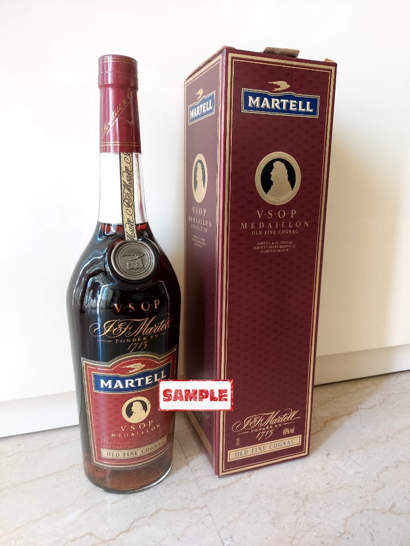 Martell V.S.O.P. Medaillon Old Fine Cognac 1 litre ABV 40%, Food & Drinks, Alcoholic Beverages ...