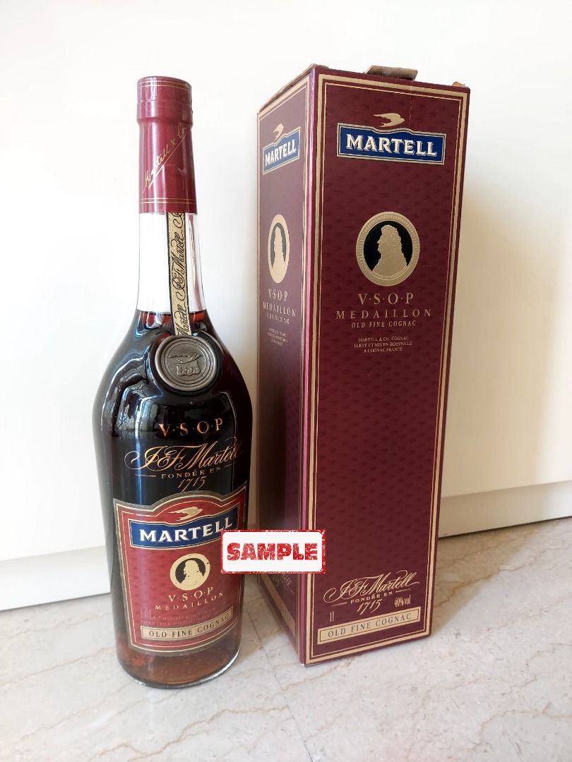 Martell V.S.O.P. Medaillon Old Fine Cognac 1 litre ABV 40%, Food ...