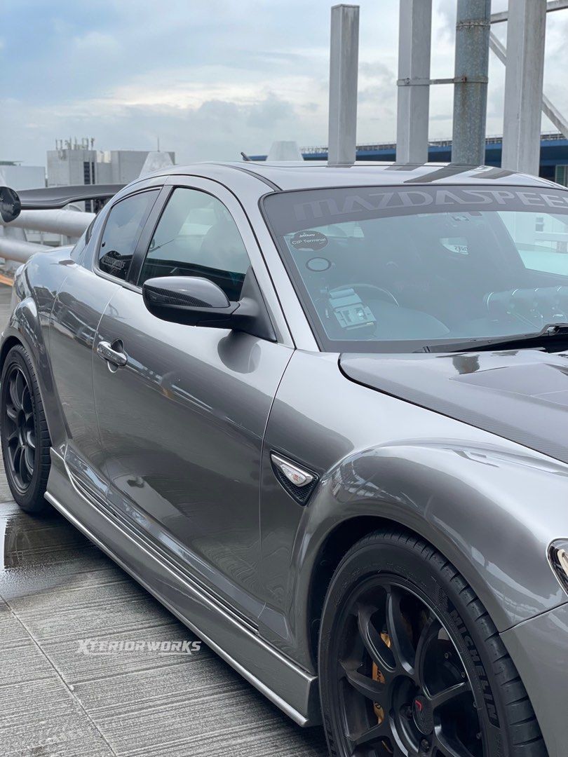 Mazda RX-8 in Pet Liquid Metal Silver full wrap, Car Accessories ...