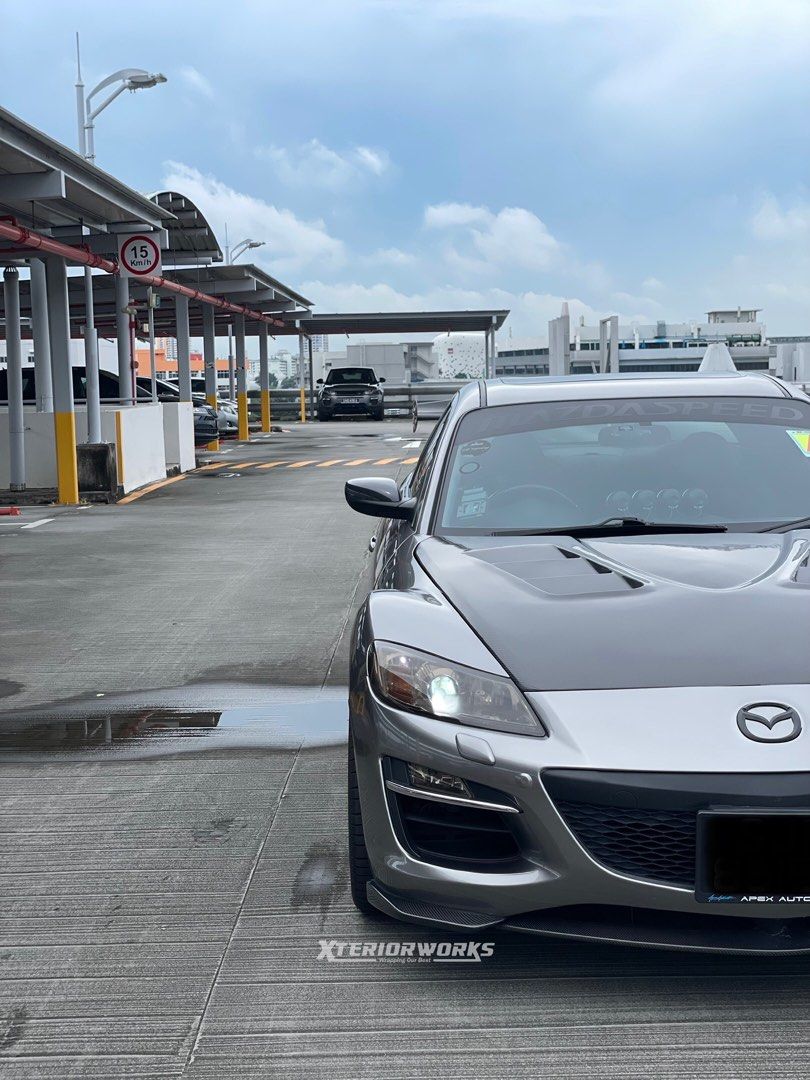 Mazda RX-8 in Pet Liquid Metal Silver full wrap, Car Accessories ...