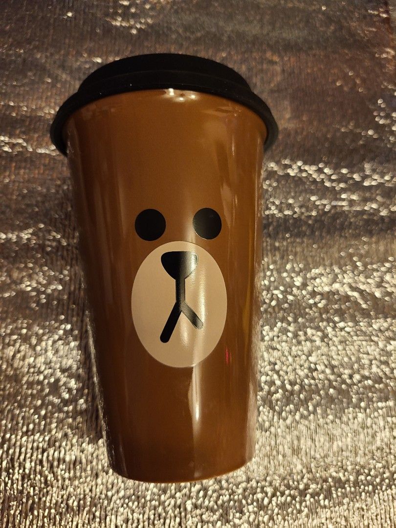 Mccafe>line friends brown tumbler, 傢俬＆家居, 廚具和餐具, 茶具配件 - Carousell