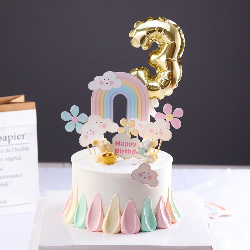 Mini Number Balloon Cake Topper/ Decor, Hobbies & Toys, Stationery ...
