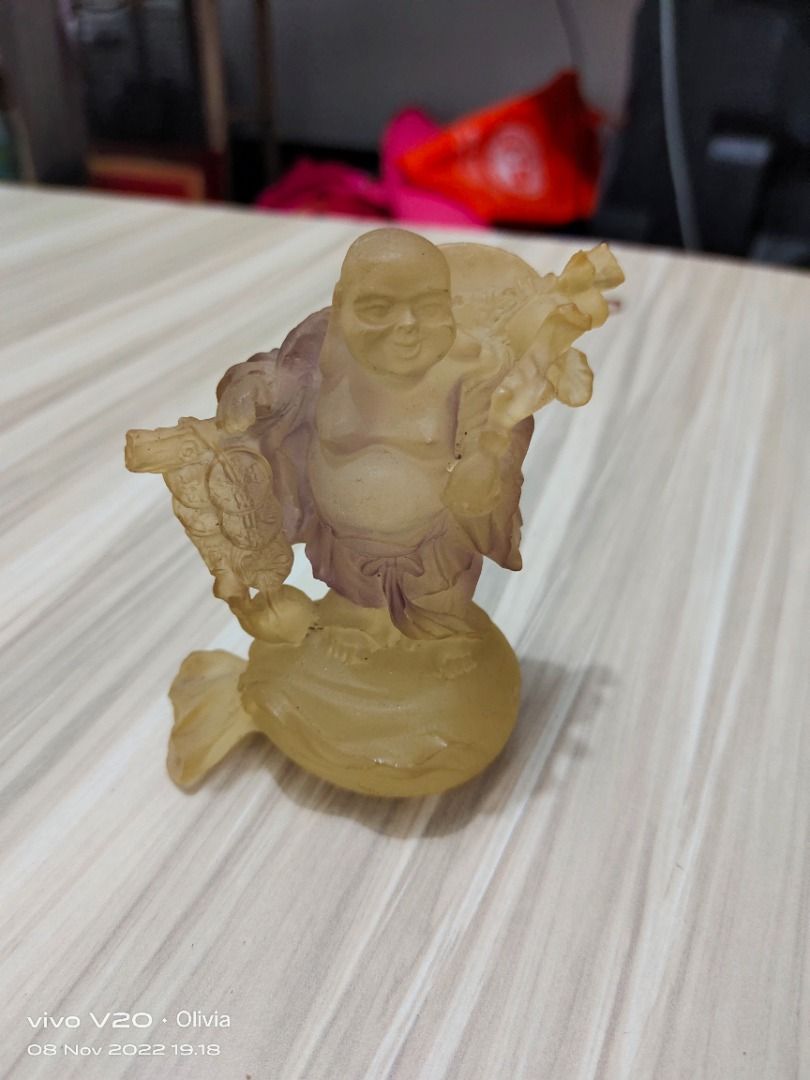 Miniatur Patung Budha Julai Fiber Transparant Kuno Jadul Antik, Antik, Pajangan di Carousell