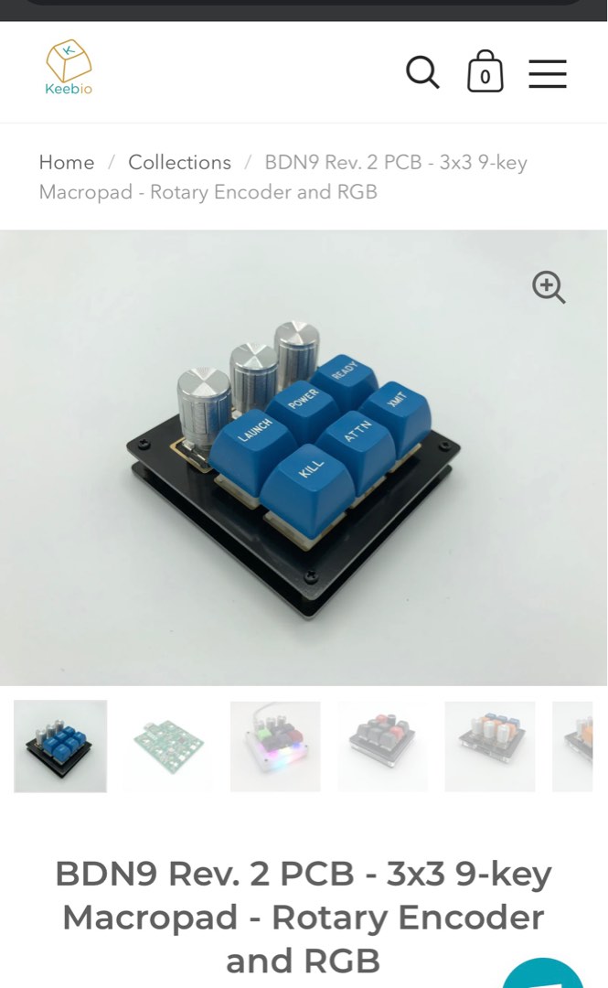NEW Keebio BDN9 Rev2 macropad with PCB, Computers & Tech, Parts & Accessories, Computer Keyboard ...