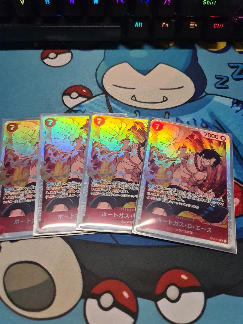 One Piece TCG SR Portgas D Ace OP02-013, Hobbies & Toys, Toys & Games on Carousell