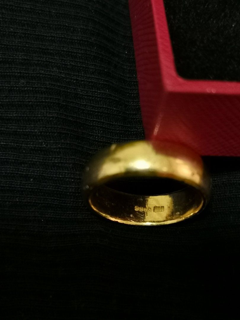 Plain 9999 24k gold Ring, Women's Fashion, Jewelry & Organisers, Rings ...