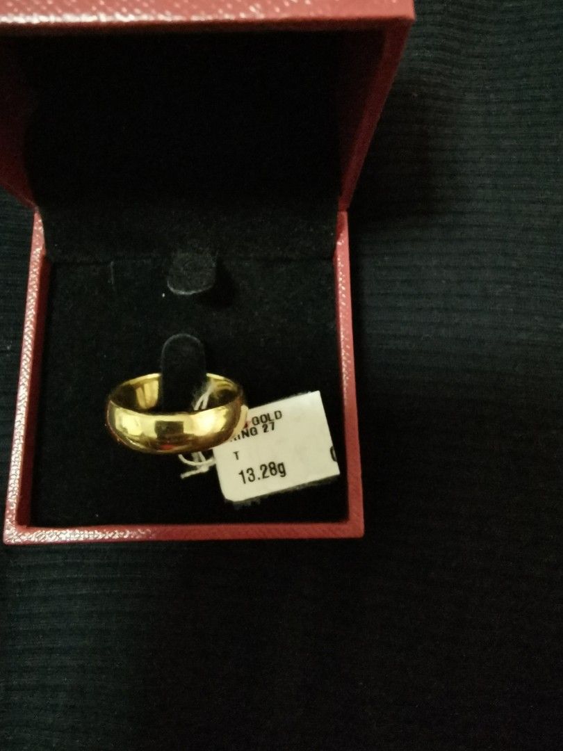 Plain 9999 24k gold Ring, Women's Fashion, Jewelry & Organisers, Rings ...