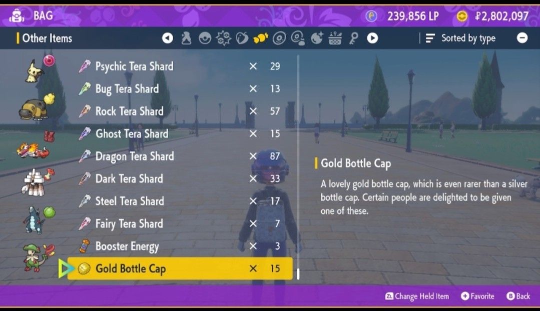 Pokemon Scarlet/Violet items (masterballs, golden bottle caps, ability ...