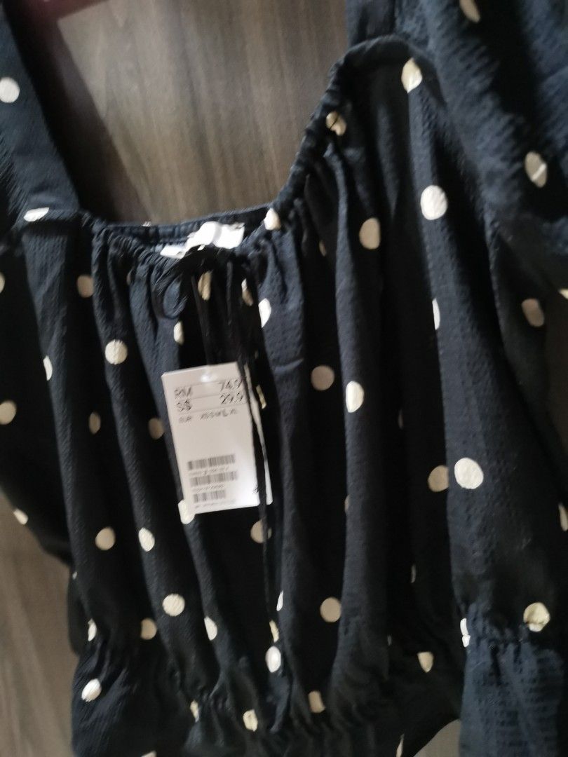 Poki Dot Womens Fashion Tops Blouses On Carousell