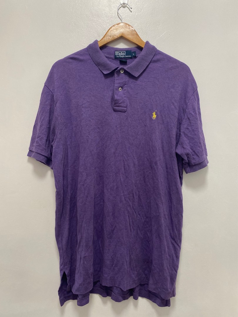 Polo Ralph Lauren violet polo shirt, Men's Fashion, Tops & Sets ...