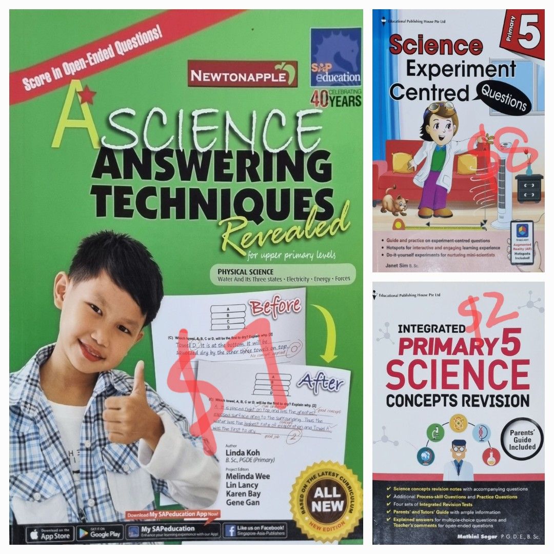 Primary 5 and 6 Science books Janet Sim PLE assesment books, Hobbies ...