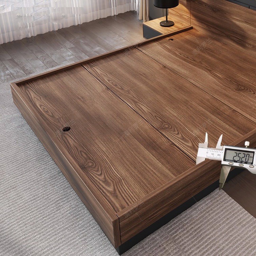 Queen Size Rainer Bed Frame with Storage Compartment with/ without Side ...