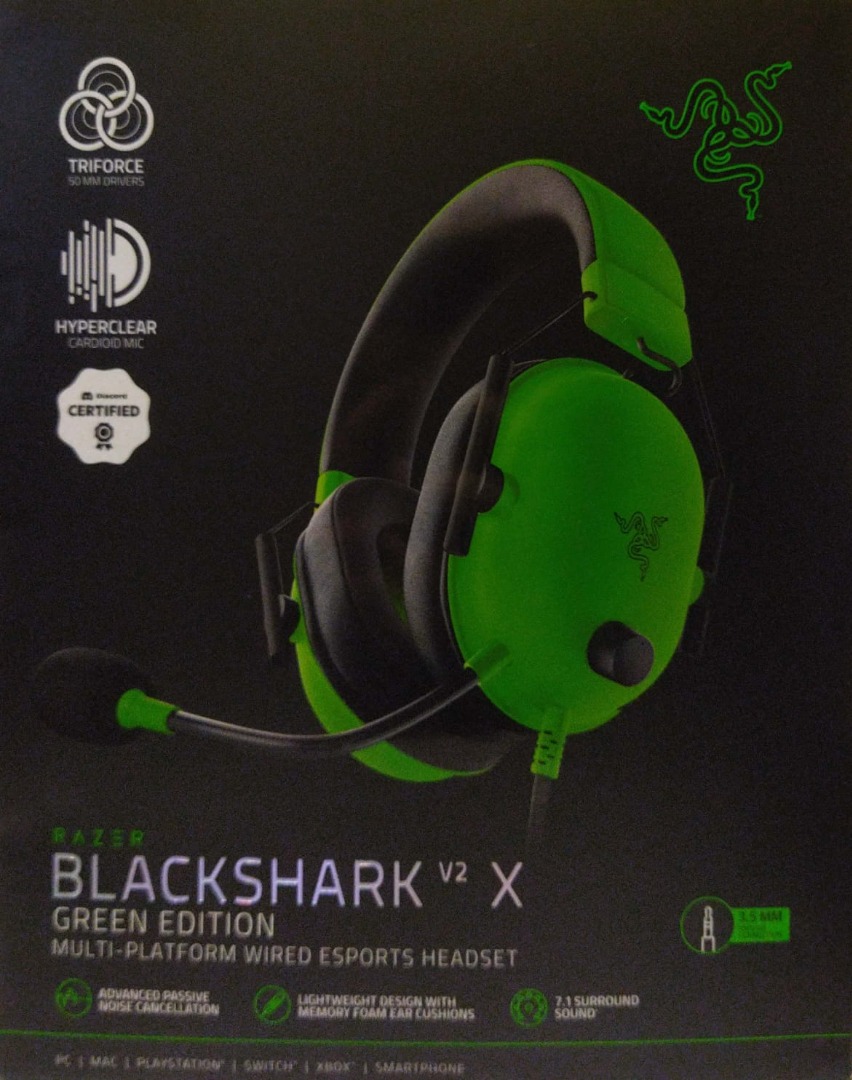 RAZER BLACKSHARK v2 X GREEN EDITION, Audio, Headphones & Headsets on ...