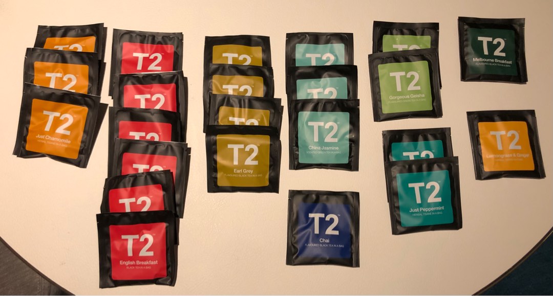 T2 tea packets, Food & Drinks, Beverages on Carousell