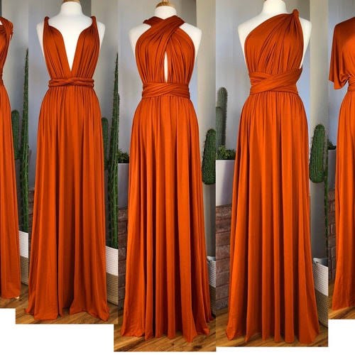 Rust Infinity Dress, Women's Fashion, Dresses & Sets, Evening dresses ...