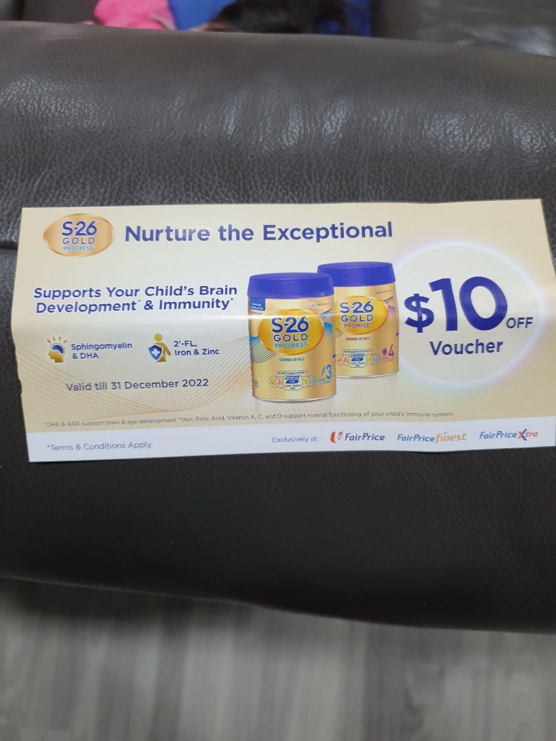 S26 Gold Stage 3 + 10 dollars voucher and free milk powder packet x4, Babies & Kids, Nursing ...
