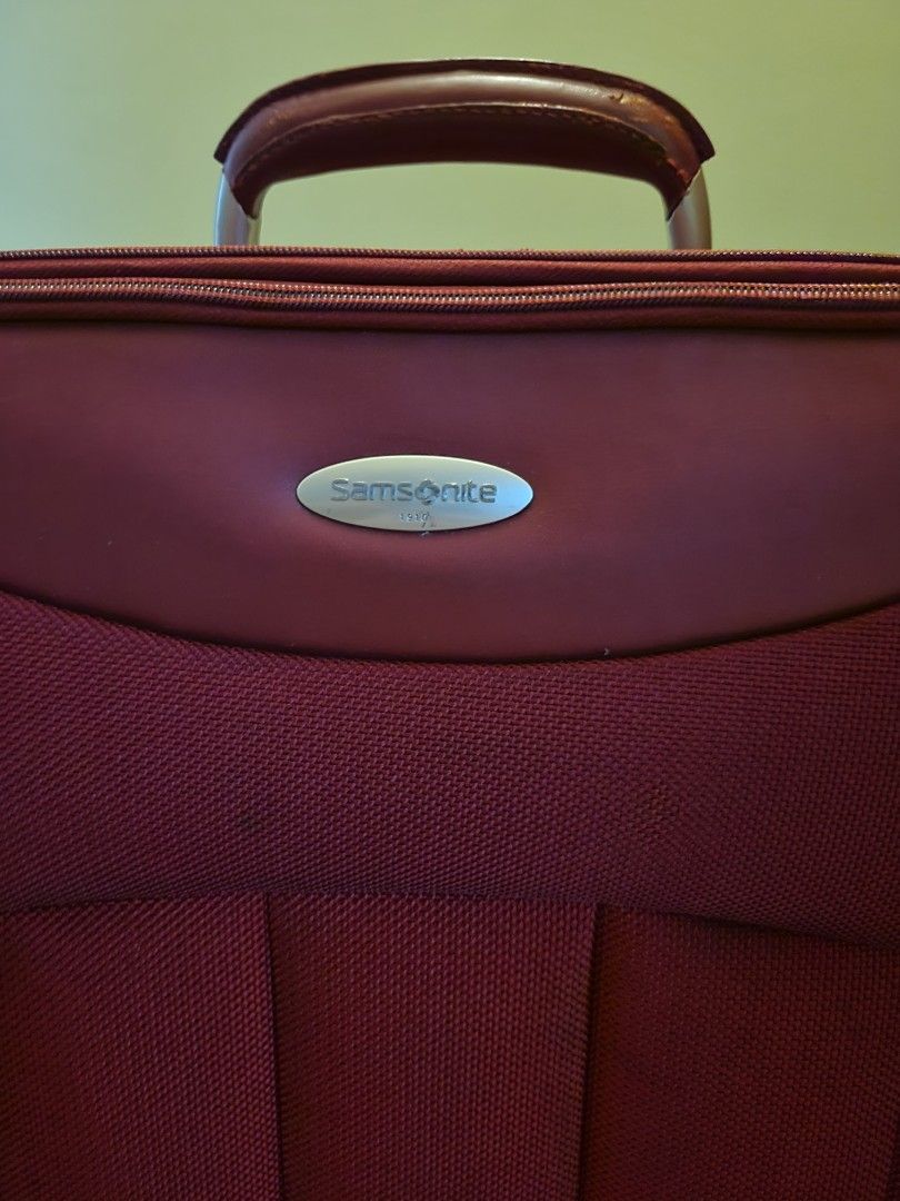 Samsonite Red Luggage Bag, Hobbies & Toys, Travel, Luggage on Carousell