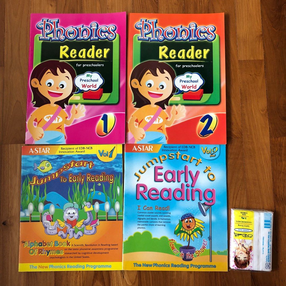 Set of 6 phonics English workbooks guidebooks assessment books readers ...