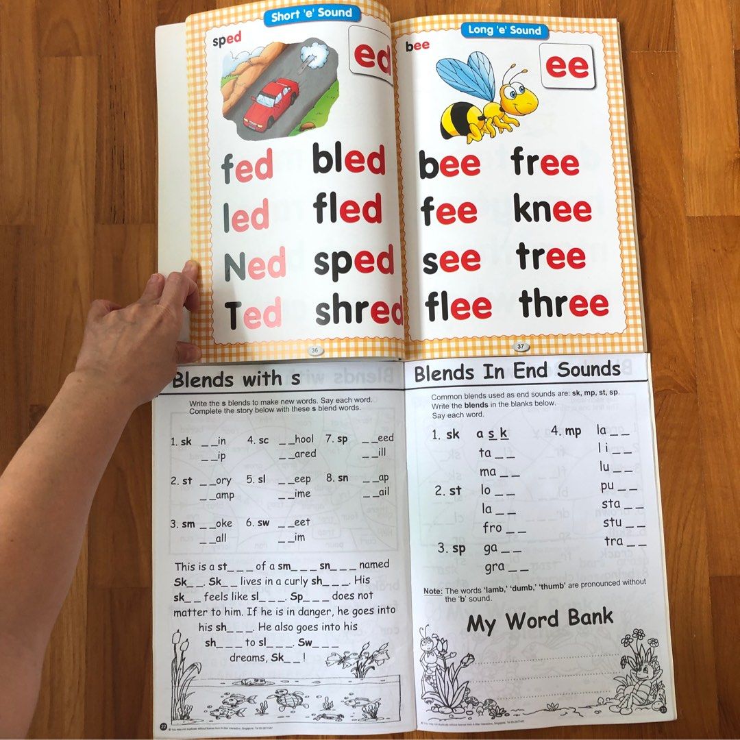Set of 6 phonics English workbooks guidebooks assessment books readers ...